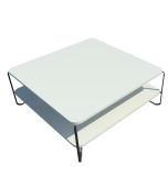 Mesa de Centro Blanca 1000x1000 mm (Genérico) - Bimtool