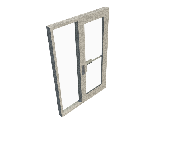 Puerta doble de aluminio de 2100 x 750 mm (Bimtool) - Bimtool